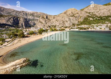 Velika Plaza beach in Omis, Croatia, Europe Stock Photo - Alamy