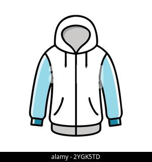 simple vector illustration of a anorak, in a simple and clean style ...
