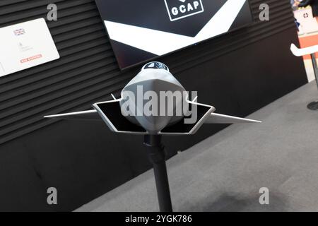 A model of the next-generation fighter jet "GCAP" (Global Combat Air ...