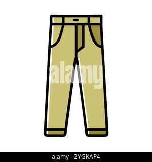simple vector illustration of a chinos , in a simple and clean style ...