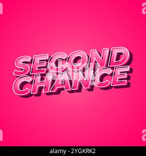 Second chance text effect design for social media ads in square size ...