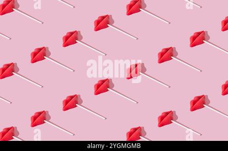 Valentine day candy. Creative minimal style banner with candies ...