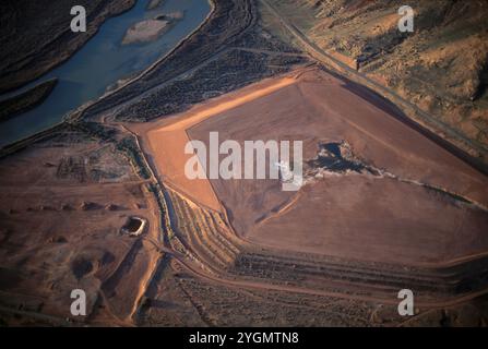 Aerial of a pile of uranium tailings, Moab, Utah, USA Stock Photo - Alamy