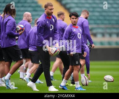 England's Nick Isiekwe during a team run at the Allianz Stadium ...