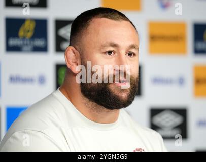 England's Will Stuart during a press conference at the Allianz Stadium ...