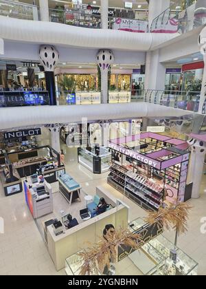 CHISINAU, MOLDOVA - OCTOBER 28, 2024 Shopping mall with various stores ...