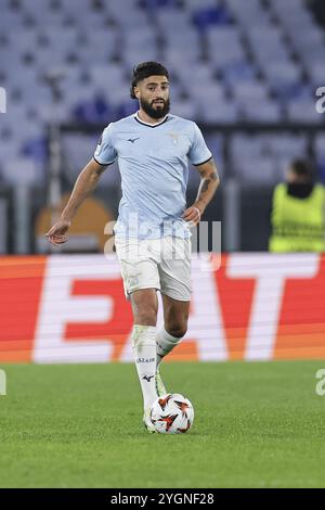 Lazio's French defender Samuel Gigot controls the ball during UEFA ...
