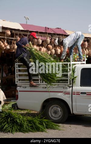 traditional clay pots hanging suq fanja al-hadith fanja oman middle ...