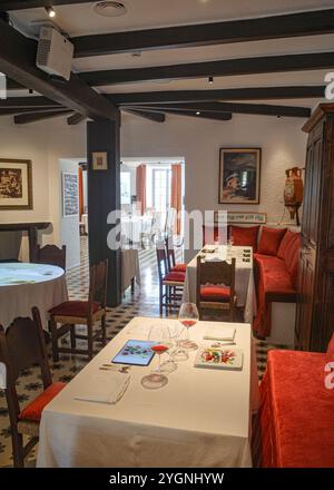 Roses, Spain - 9 Aug, 2024: Dining room at the El Bulli 1846 restaurant ...