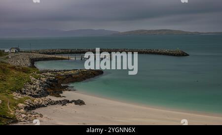 Eriskay Harbour, from where the ferry to Barra runs, in the Outer ...