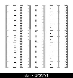 Vertical measurement scales with divisions. Realistic scale for ...