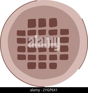 grating drain cover cartoon vector illustration Stock Vector Image ...