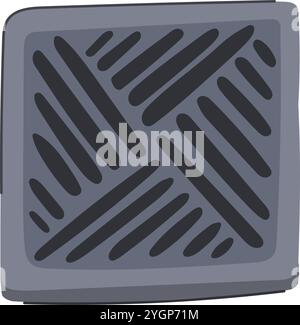 grating drain cover cartoon vector illustration Stock Vector Image ...