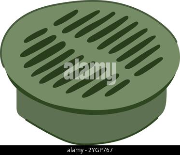 stormwater drain cover cartoon vector illustration Stock Vector Image ...
