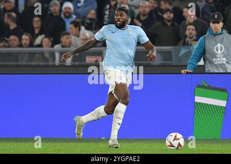 Nuno Tavares of SS Lazio seen in action during the Serie A match between Roma and Lazio at ...