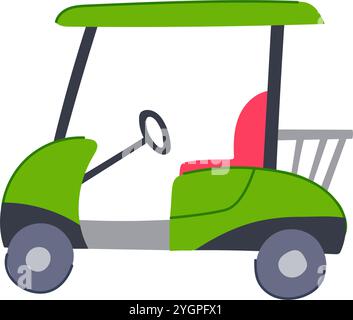 cwheels golf cart cartoon vector illustration Stock Vector Image & Art ...