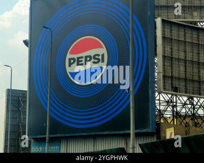 Cairo, Egypt, November 4 2024: Pepsi advertisement, Pepsi is a ...