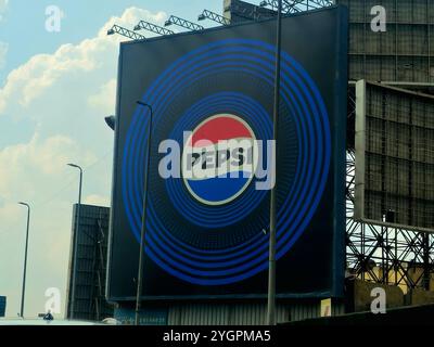 Cairo, Egypt, November 4 2024: Pepsi advertisement, Pepsi is a ...
