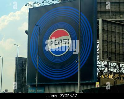 Cairo, Egypt, November 4 2024: Pepsi advertisement, Pepsi is a ...