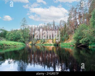 Exploring the Remote Beauty of the Upper Volga River in Russia Stock ...