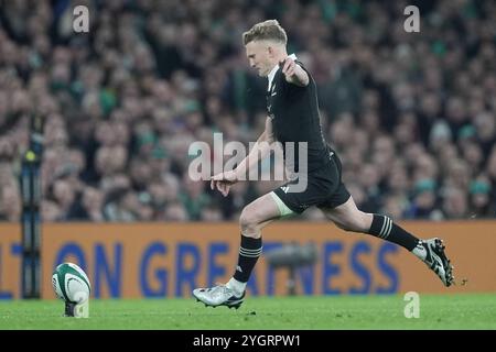 New Zealand's Damian McKenzie scores a penalty during the Quilter ...