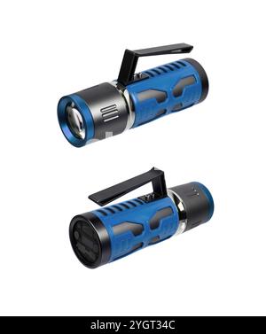 A hand held blue LED on a white background. This part is used for ...