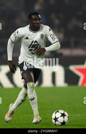 Lamine Camara of Monaco during the UEFA Champions League 2025/26 League ...
