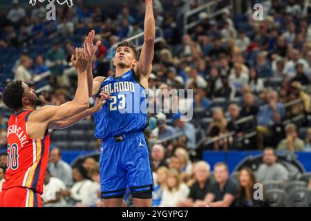 Orlando Magic forward Tristan da Silva (23) brings the ball up the ...