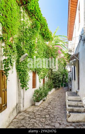Awesome view of a cozy narrow street in Marmaris, Turkey Stock Photo ...