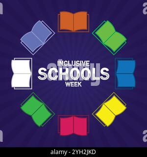 Inclusive Schools Week Modern illustration. Holiday concept. Template for background, banner ...