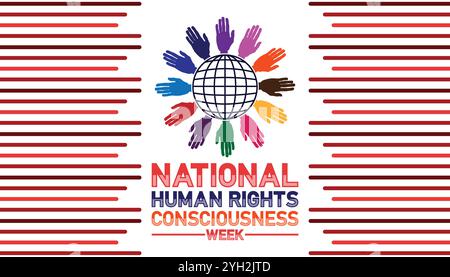 National Human Rights Consciousness Week. Suitable for greeting card ...