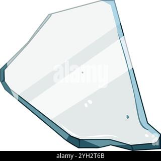splinter glass broken shard cartoon vector illustration Stock Vector ...