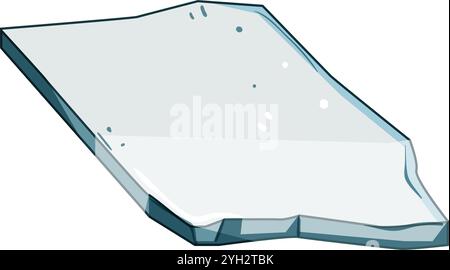 fragment glass broken shard cartoon vector illustration Stock Vector ...