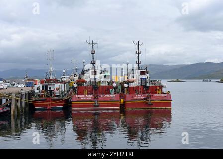 Fishing boats in the scottish coastal village of Crail Scotland East ...
