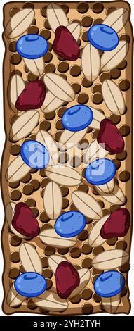 nuts granola bar cartoon vector illustration Stock Vector Image & Art ...