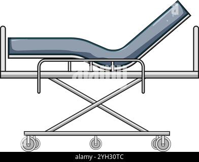 footboard hospital bed cartoon vector illustration Stock Vector Image ...