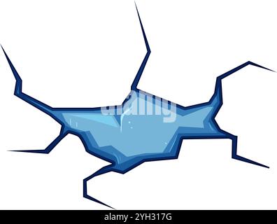 bordeaux ice crack cartoon vector illustration Stock Vector Image & Art ...