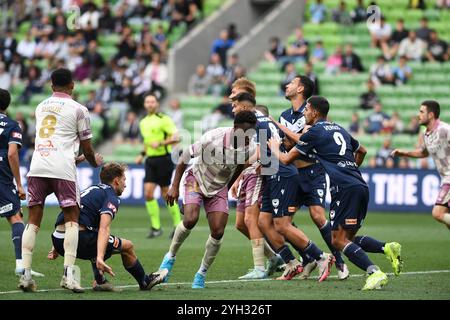 Hosine Bility of Brisbane Roar during the A-League Men Round 10 match between Western United and ...