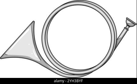 brass post horn cartoon vector illustration Stock Vector Image & Art ...