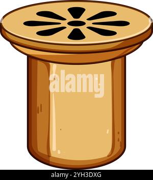 blockage sink drain cartoon vector illustration Stock Vector Image ...