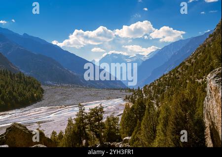 A landscape with rivers and mountains, Miyar Valley is a remote and ...