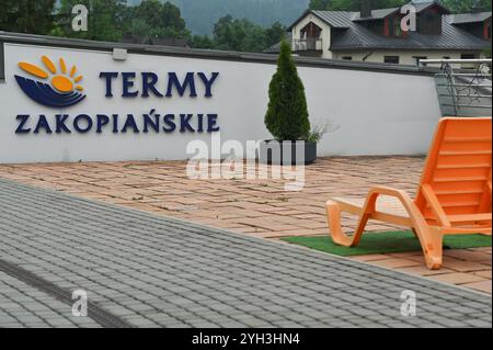 the signboard of the Zakopane baths. a complex of thermal recreation ...
