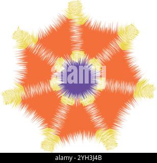 Abstract circle motif. Mandala shape, icon. Round ornament, ornate ...