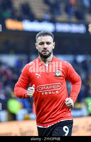 9, Adam Armstrong of Wolverhampton Wanderers at warm up during the ...