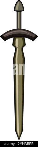 archaeology viking sword cartoon vector illustration Stock Vector Image ...