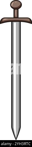 archaeology viking sword cartoon vector illustration Stock Vector Image ...