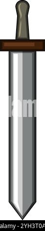 archaeology viking sword cartoon vector illustration Stock Vector Image ...