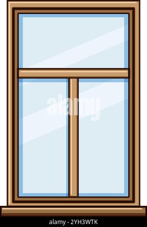 transom window frame cartoon vector illustration Stock Vector Image ...