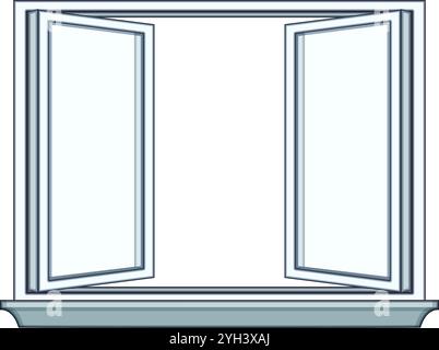 jamb window frame cartoon vector illustration Stock Vector Image & Art ...