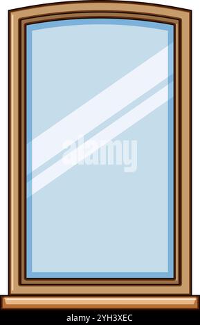 mullion window frame cartoon vector illustration Stock Vector Image ...